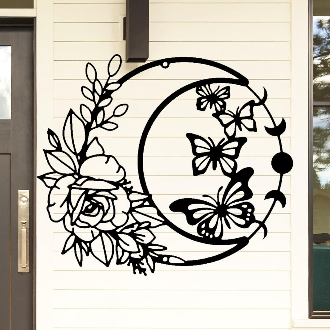 Personalized Rose Garden Sign, Garden Decor, Metal Butterfly Sign ...