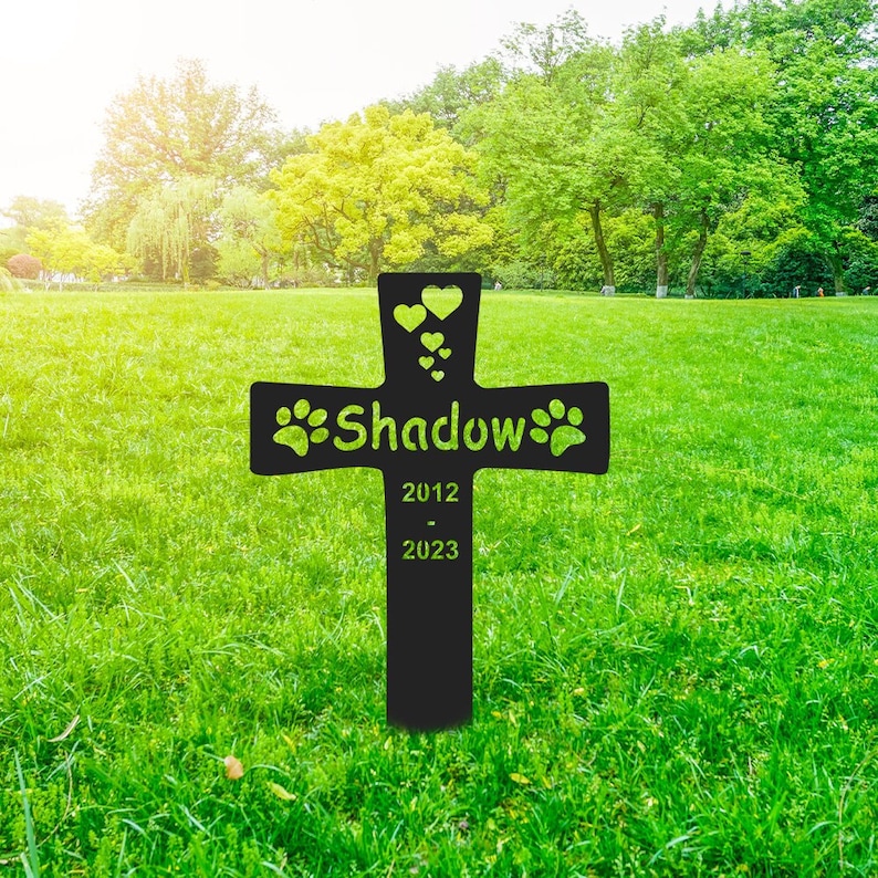 Dog Grave Marker Cross Memorial Gift Pet Loss Stake Memorial - Etsy