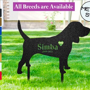 Metal Beagle Sign Custom Beagle Memorial Gift Beagle Memorial Keepsake ...