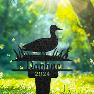 Personalized Duck Memorial Plaques for Outdoor, Custom Pet Grave Marker ...