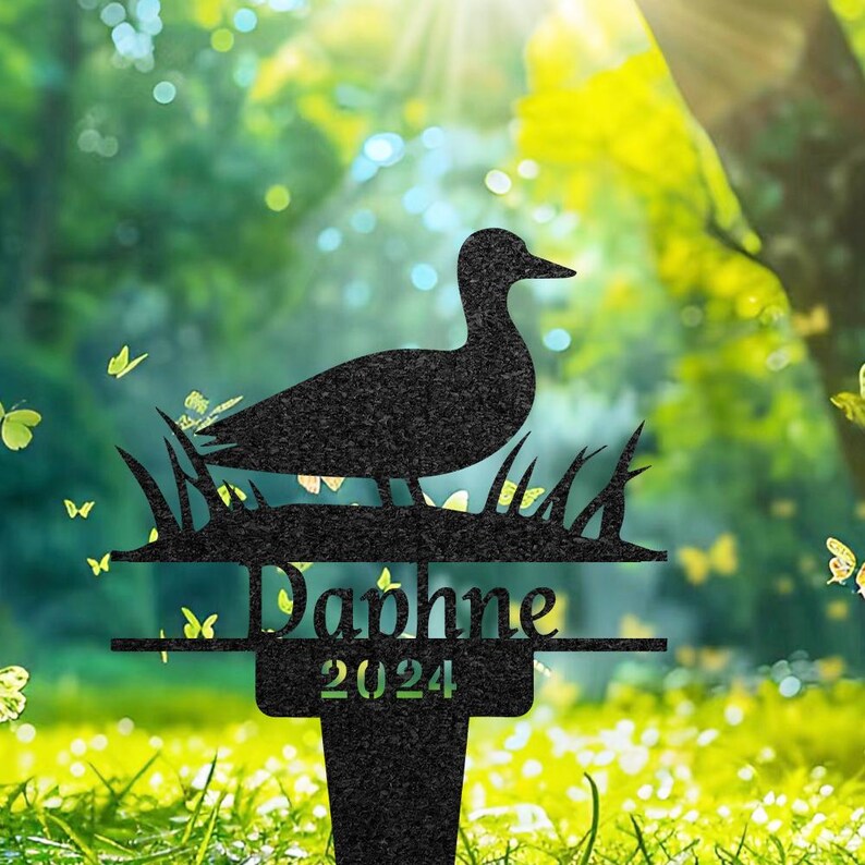Personalized Duck Memorial Plaques for Outdoor, Custom Pet Grave Marker ...