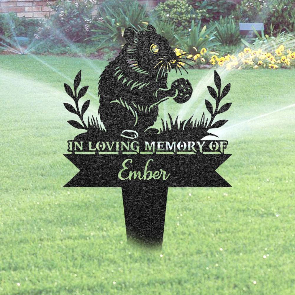 Custom Hamster Memorial Stake, Personalized Pet Burial Stake, Metal Pet ...
