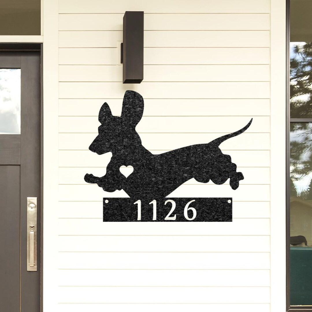 Custom Dachshund Metal House Address Sign, Dachshund Gift, Personalized ...
