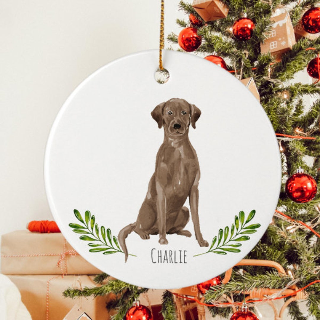 Brown Labrador Retriever Ornaments Chocolate Lab Dog Memorial Gift ...