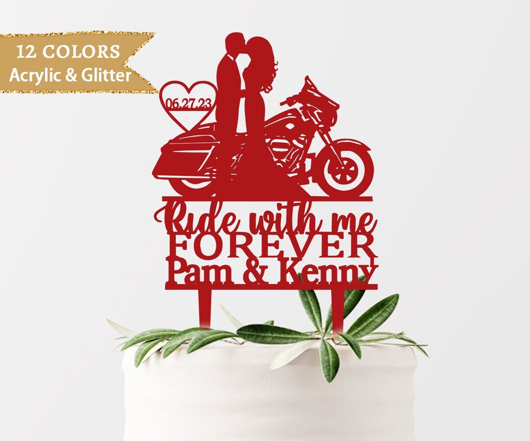 Street Glide Motorcycle Cake Topper With Name&date, Ride With Me ...