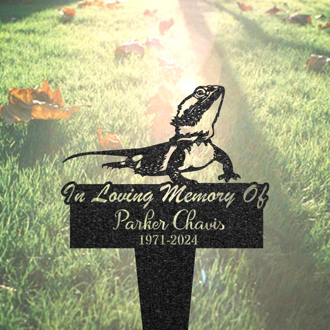 Custom Bearded Dragon Memorial Grave Marker, Personalized Bearded ...