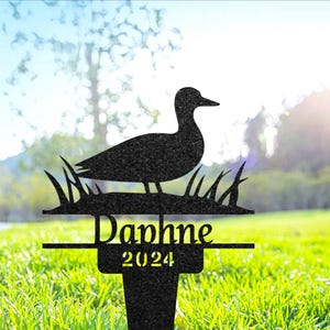 Personalized Duck Memorial Plaques for Outdoor, Custom Pet Grave Marker ...