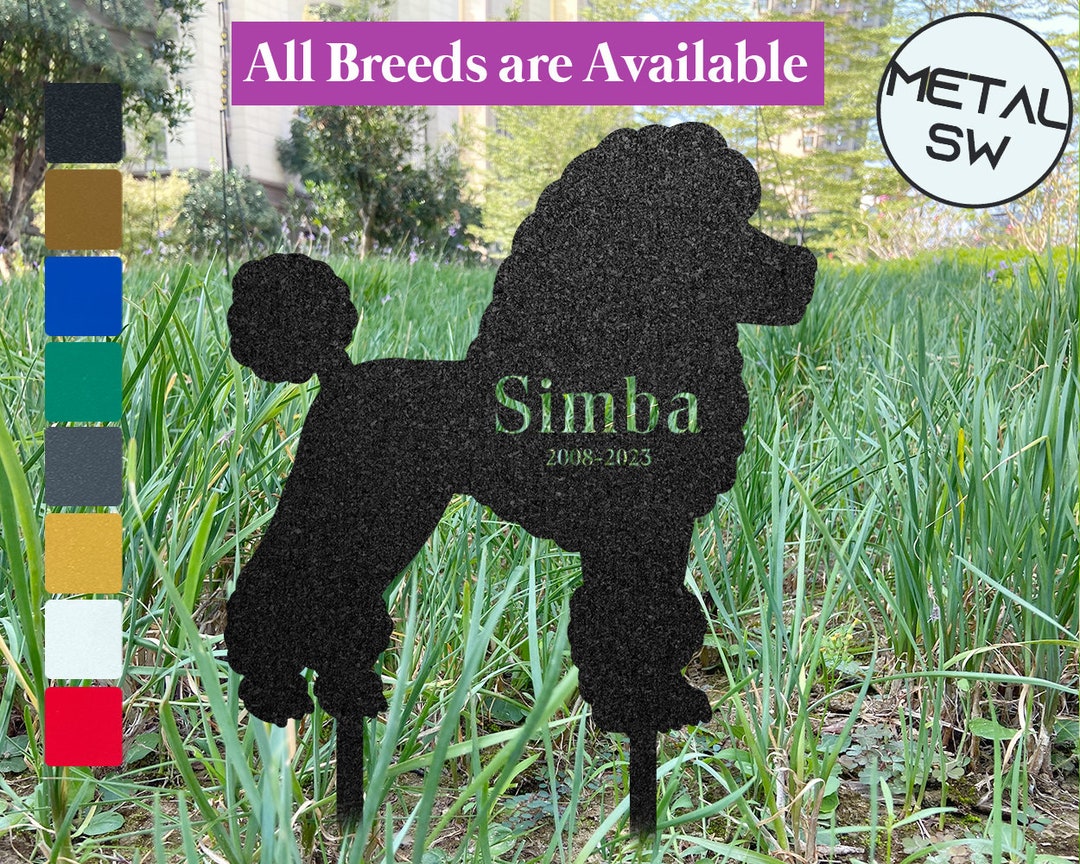 Metal Poodle Sign Custom Dog Memorial Plaque Poodle Memorial Gift Dog ...