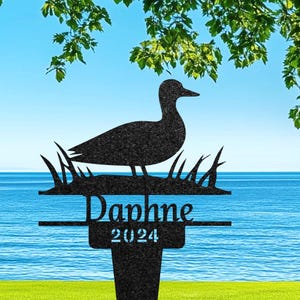 Personalized Duck Memorial Plaques for Outdoor, Custom Pet Grave Marker ...