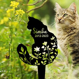 In Loving Memory of Cat Memorial Plaque Sign, Cat Cemetery Sign, Cat ...