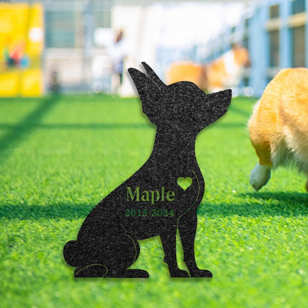 Custom Chiweenie Memorial Stake, Dog Name Sign, Pet Grave Marker, Metal ...