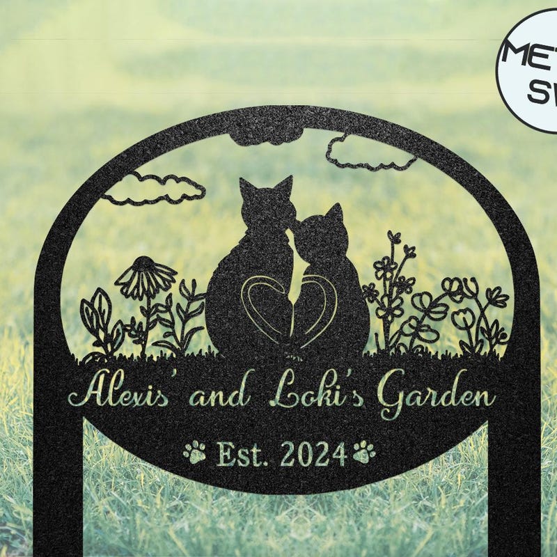 Cat Garden Sign - Etsy