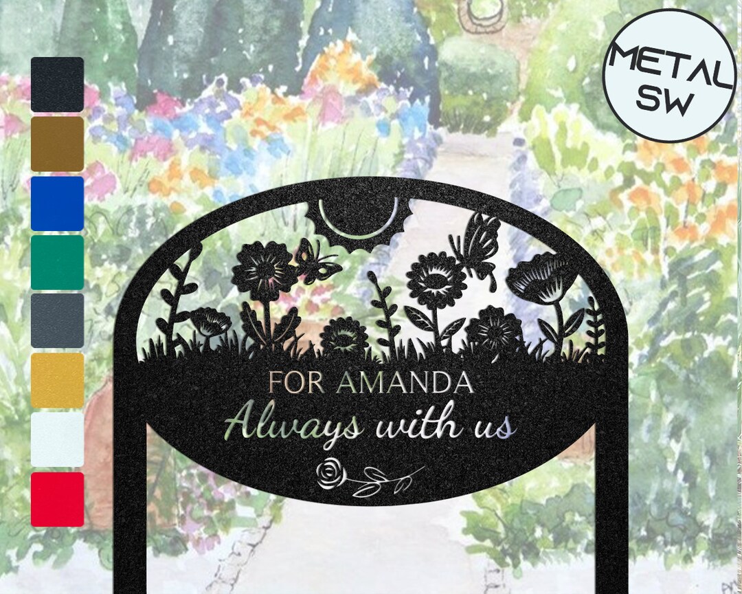 Personalized Garden Sign, Garden Entrance Sign, Memorial Garden Sign ...