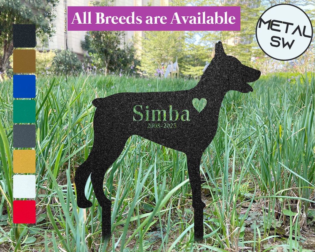 Doberman Memorial Stone, Dog Memorial Stone, Pet Grave Marker, Dog ...