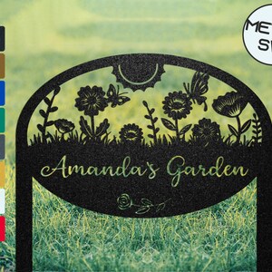 Personalized Garden Sign, Garden Entrance Sign, Memorial Garden Sign ...