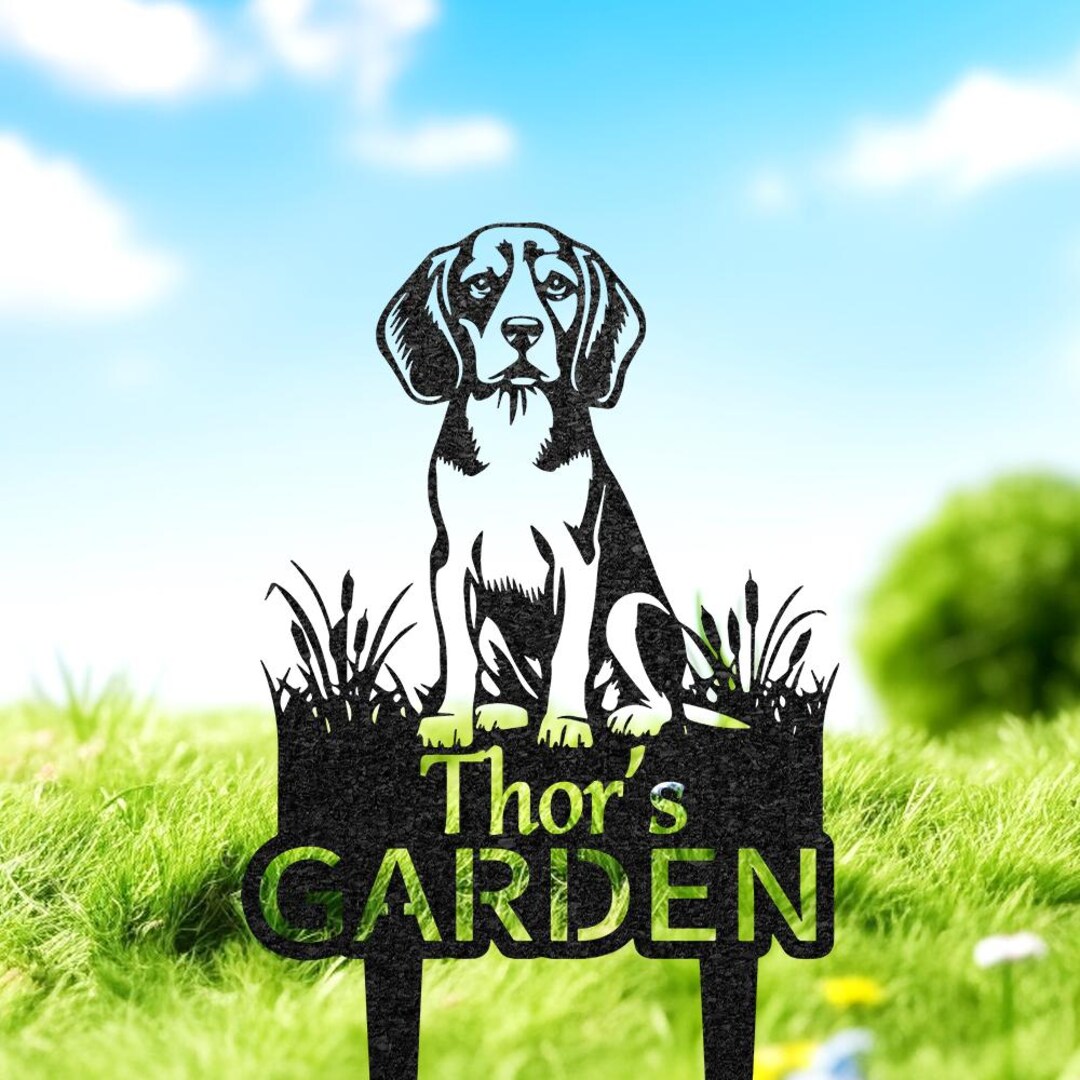 Personalized Beagle Memorial Plaque for Outdoor, Custom Dog Metal Sign ...