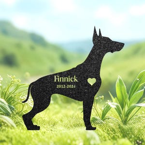 Custom Doberman Memorial Stake, Dog Name Sign, Pet Grave Marker for ...