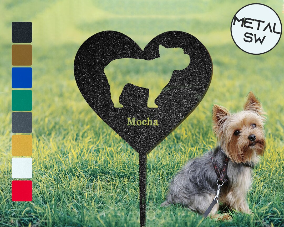 Personalized Yorkshire Memorial Plaque Yorkie Gift Dog Garden Stake ...