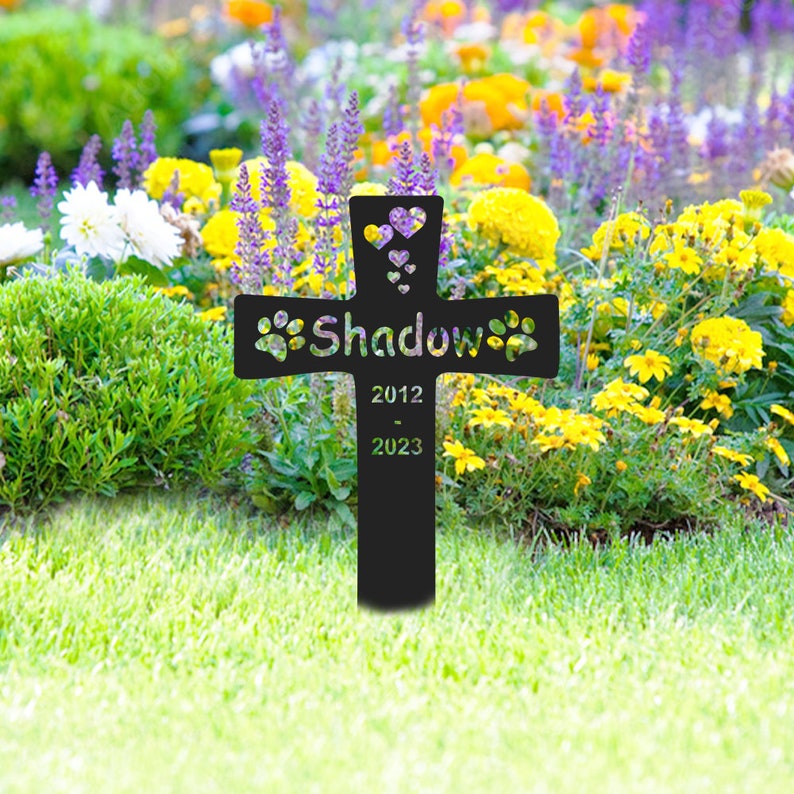 Dog Grave Marker Cross Memorial Gift Pet Loss Stake Memorial - Etsy