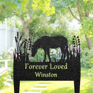 Custom Horse Memorial Grave Marker, Pet Plaque Burial Stake ...