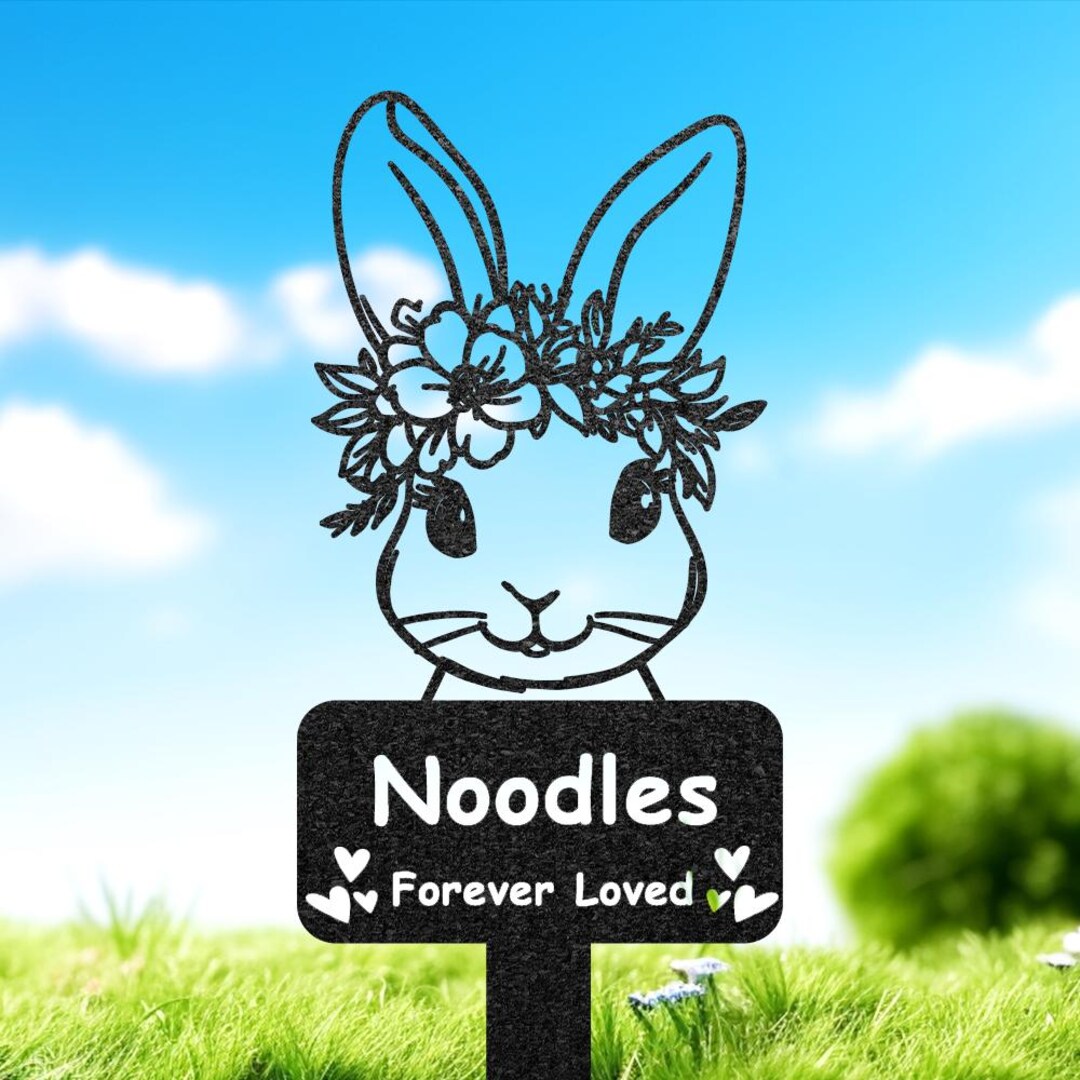 Rabbit Loss Gift, Custom Rabbit Memorial Plaque, Personalized Bunny ...