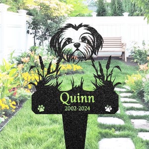 Custom Maltese Dog Memorial Grave Marker, Pet Plaque Burial Stake ...