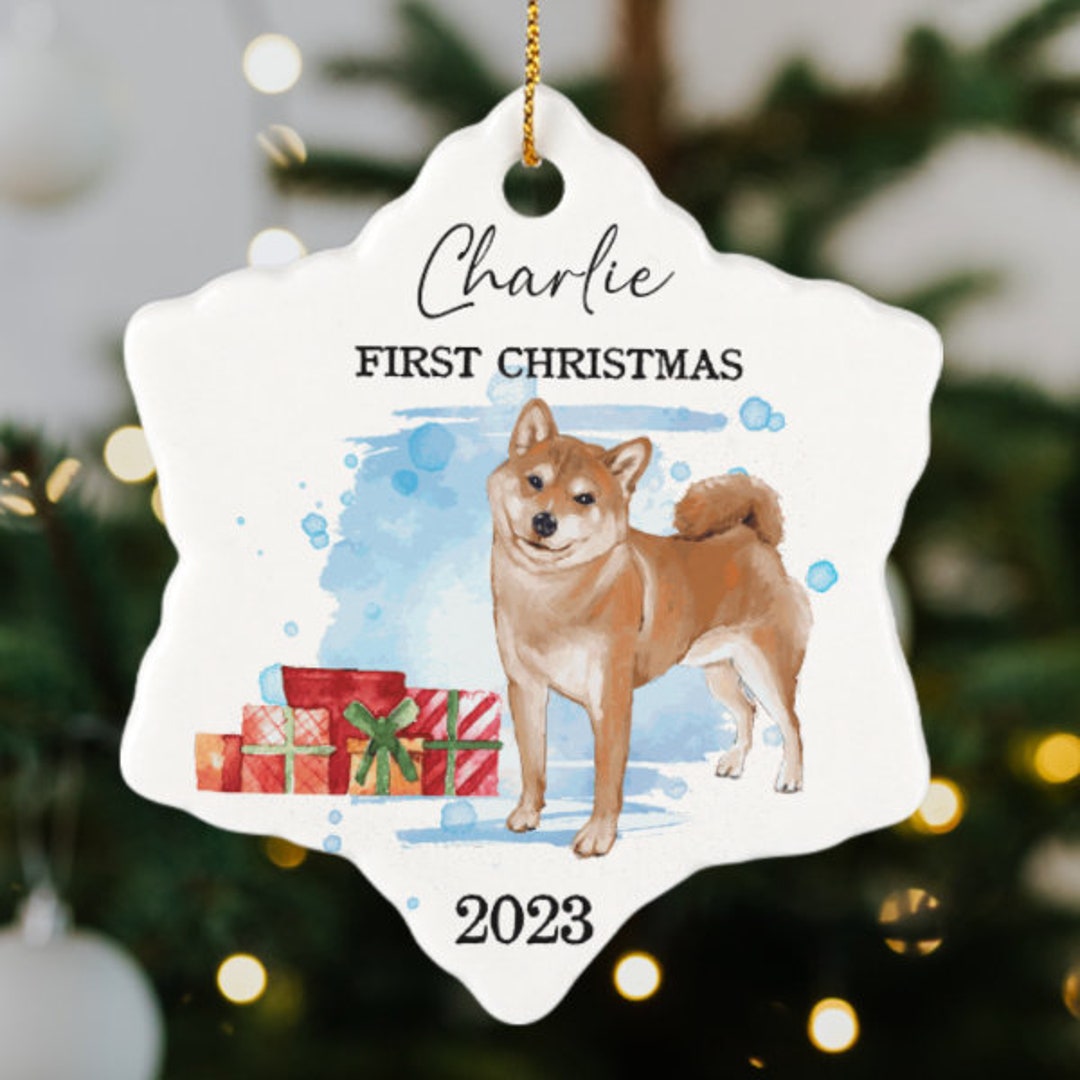 Personalized Shiba Dog Ornament Shiba Dog Photo Ornament Dog Christmas ...