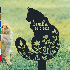 In Loving Memory of Cat Memorial Plaque Sign, Cat Cemetery Sign, Cat ...