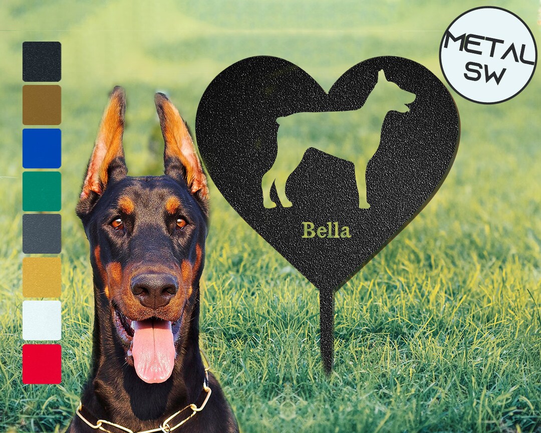 Personalized Doberman Memorial Plaque Pet Memorial Garden Stake Custom ...