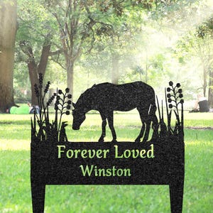 Custom Horse Memorial Grave Marker, Pet Plaque Burial Stake ...