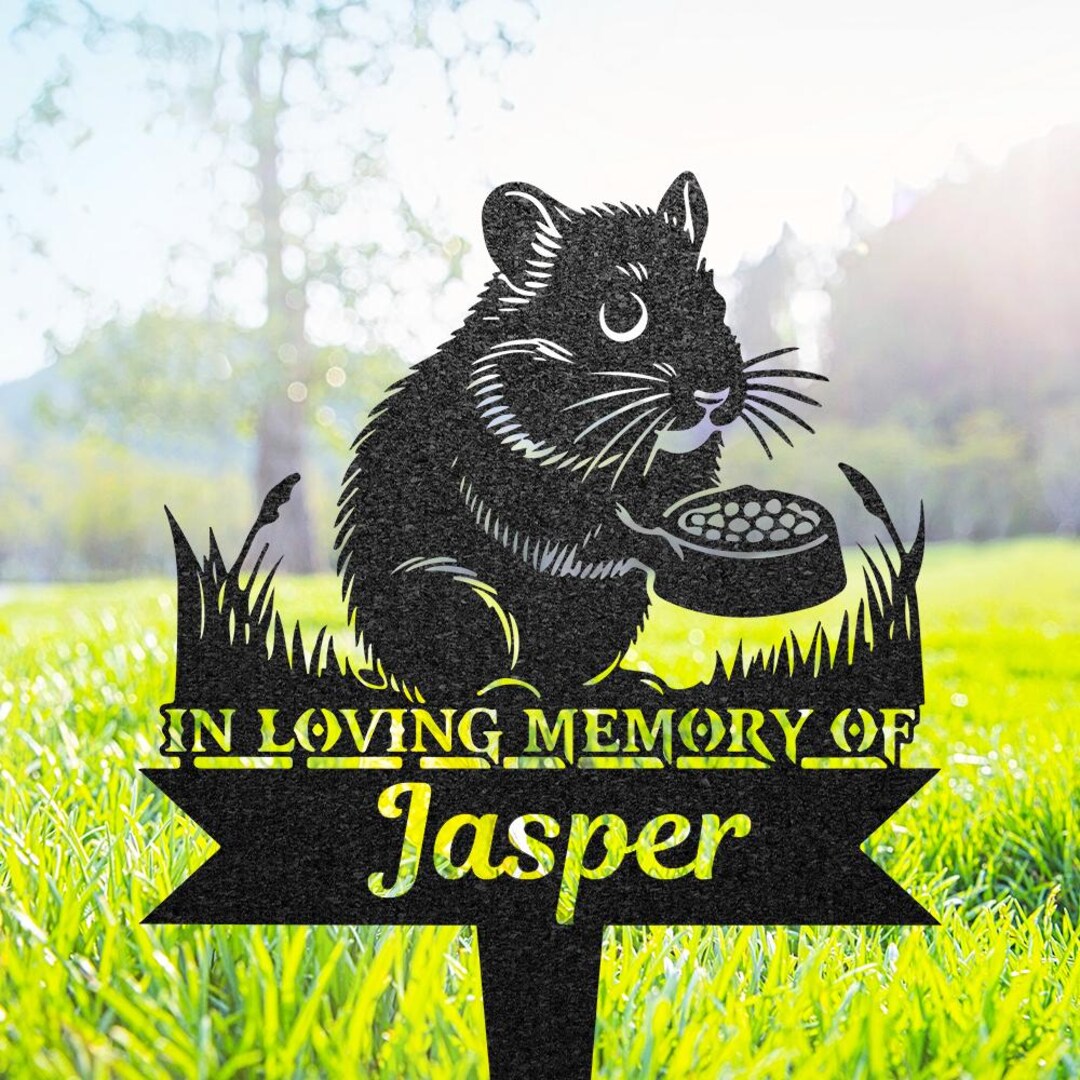Custom Hamster Memorial Stake, Personalized Hamster Loss Gift, Sympathy ...