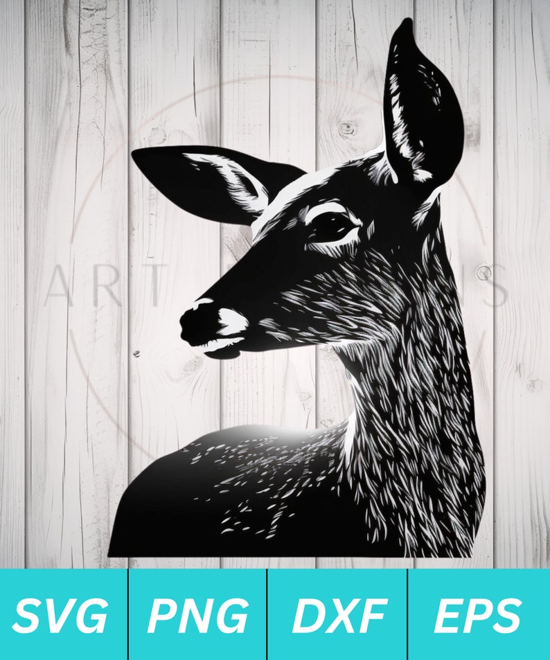 Doe Head SVG for Cricut Silhouette Etc. SVG PNG Dxf Eps Files Included ...