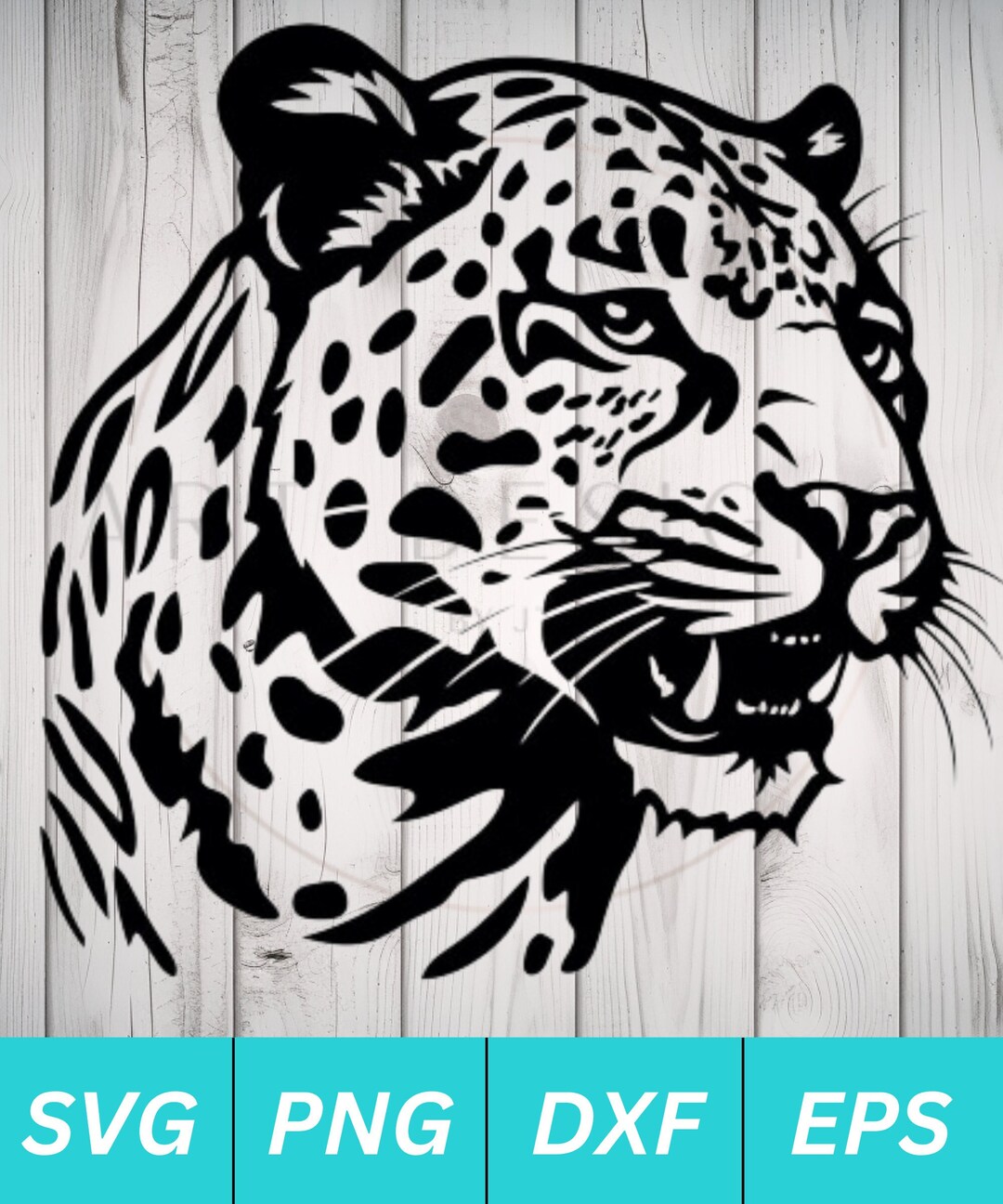Leopard Head SVG for Cricut Silhouette Etc. SVG PNG Dxf Eps Files ...