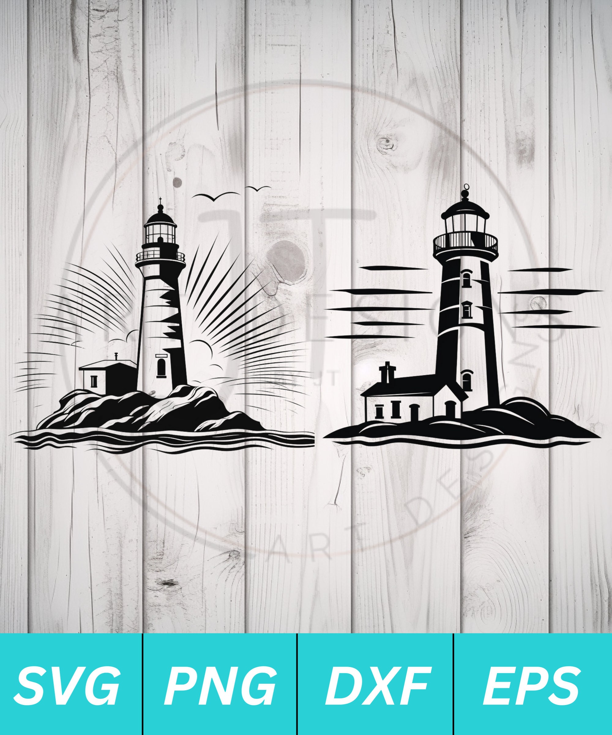 Lighthouse SVG for Cricut Silhouette Etc. SVG PNG Dxf Eps Files ...