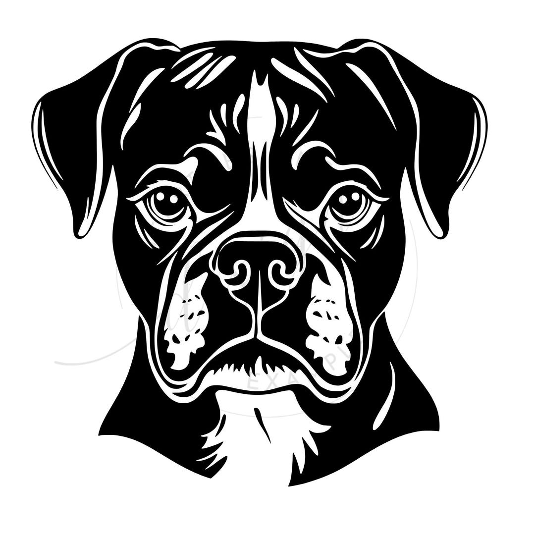 Boxer Head SVG Dog Clipart SVG Files for Cricut - Etsy