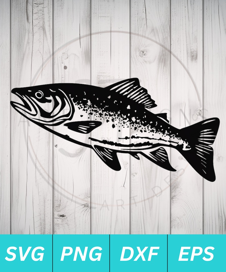 Trout SVG for Cricut Silhouette Etc. SVG PNG Dxf Eps Files Included - Etsy