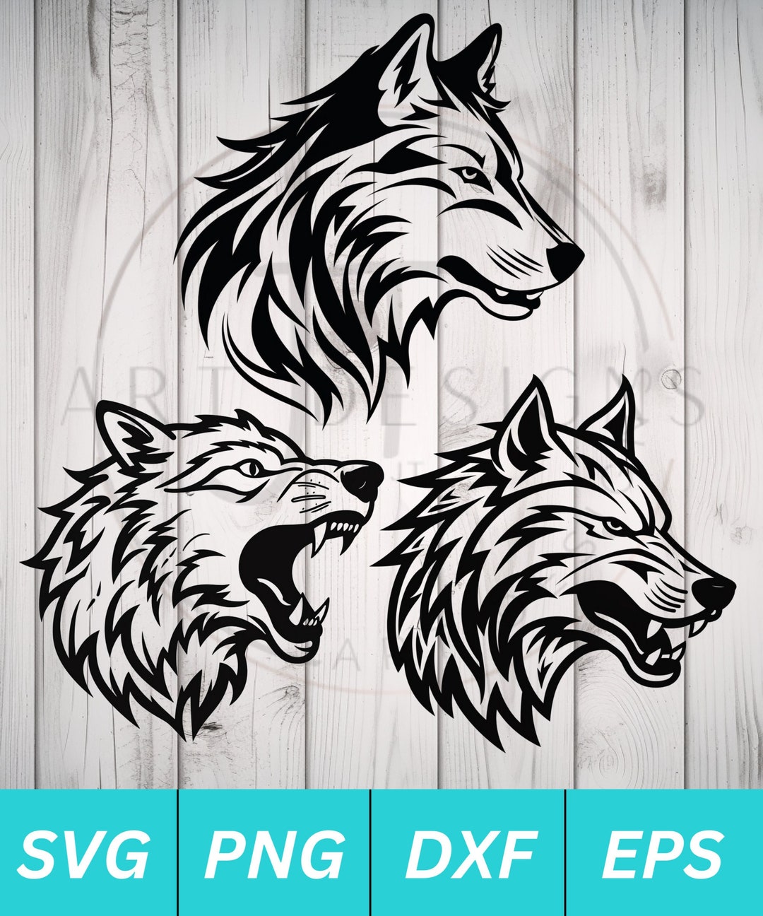 Wolf Head SVG for Cricut Silhouette Etc. SVG PNG Dxf Eps Files Included ...