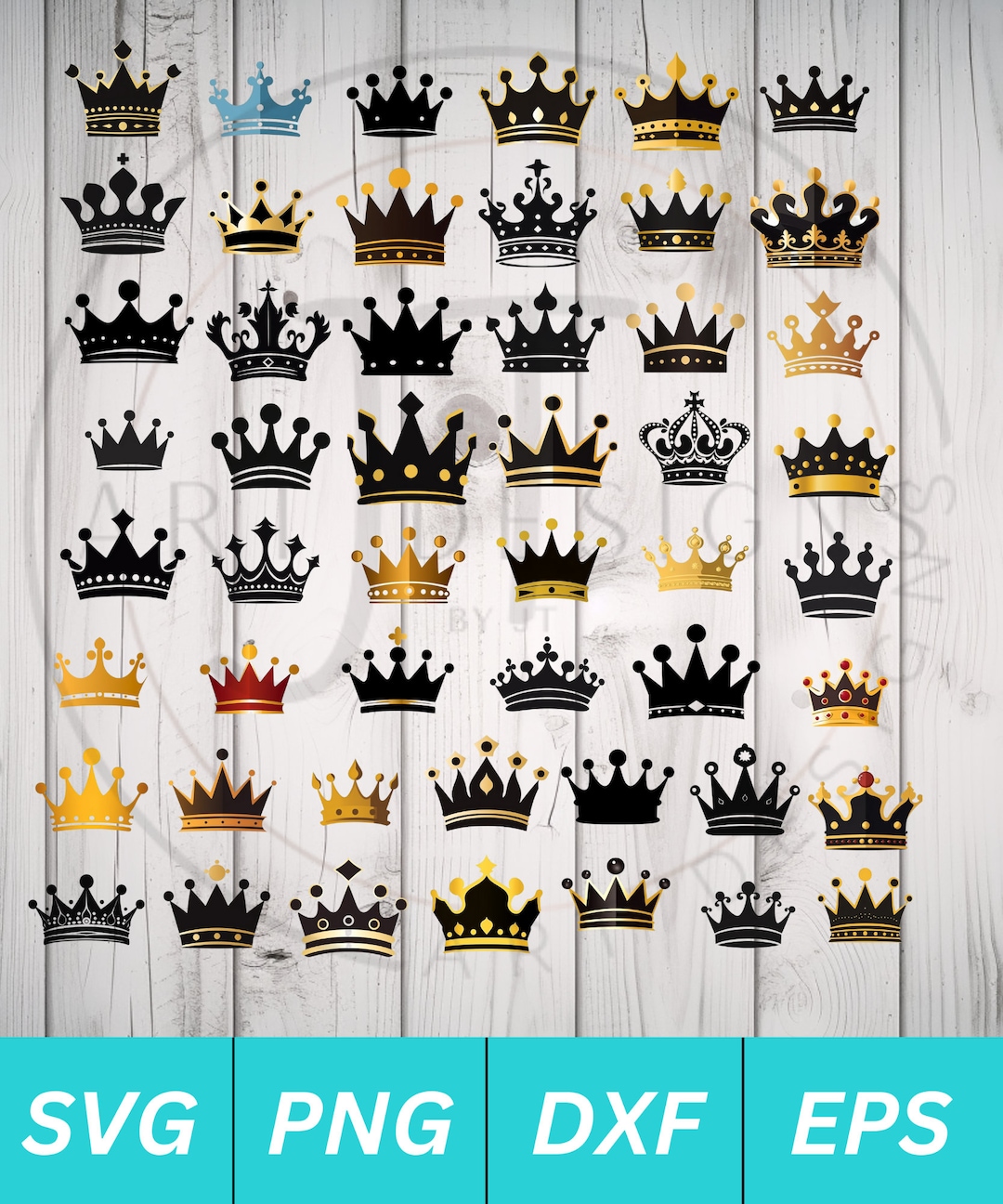 Crown SVG Bundle for Cricut and Silhouette Etc. SVG PNG Dxf Eps Clipart ...