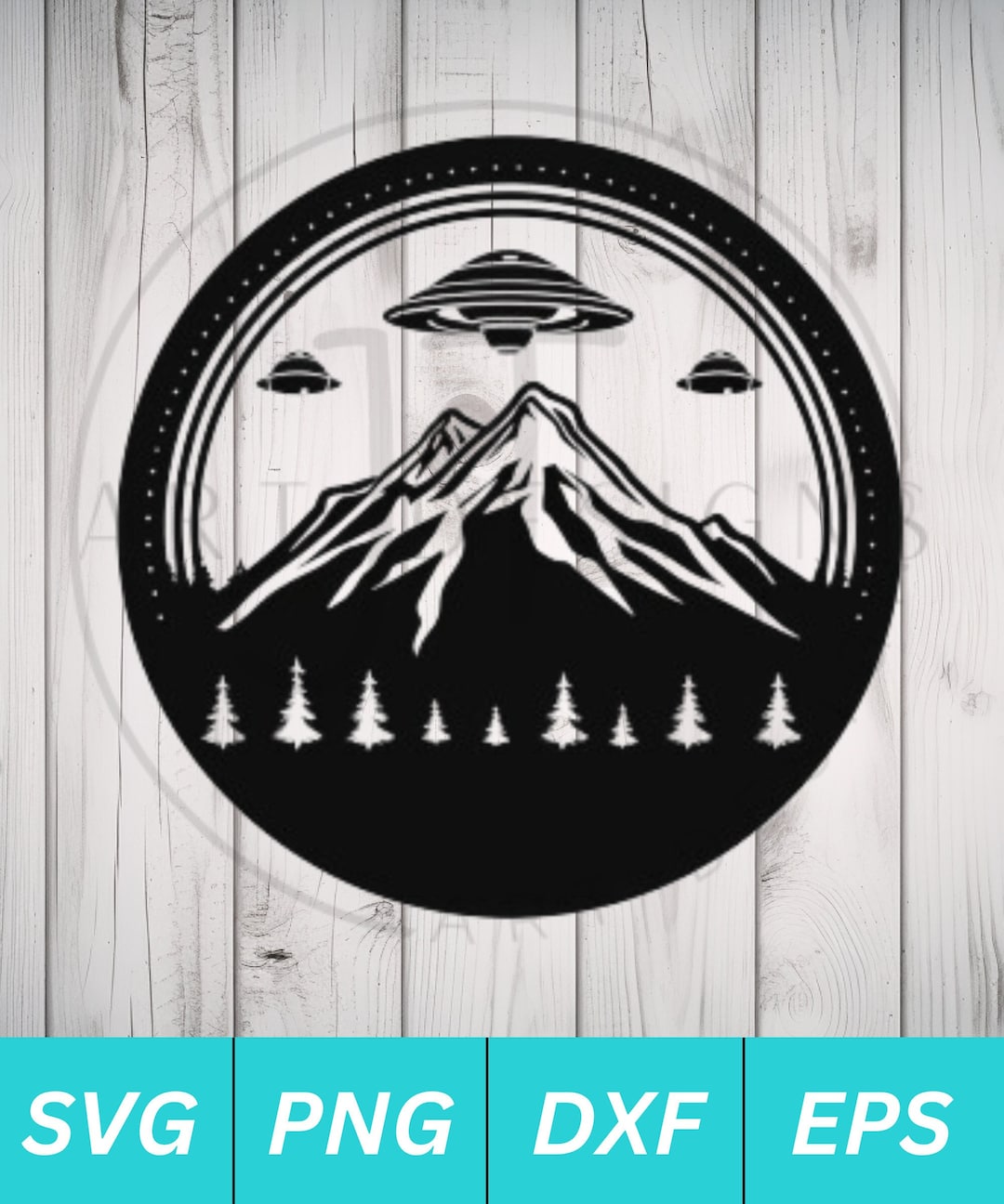 UFO SVG for Cricut Silhouette Etc. SVG Png Dxf Eps Files Included - Etsy