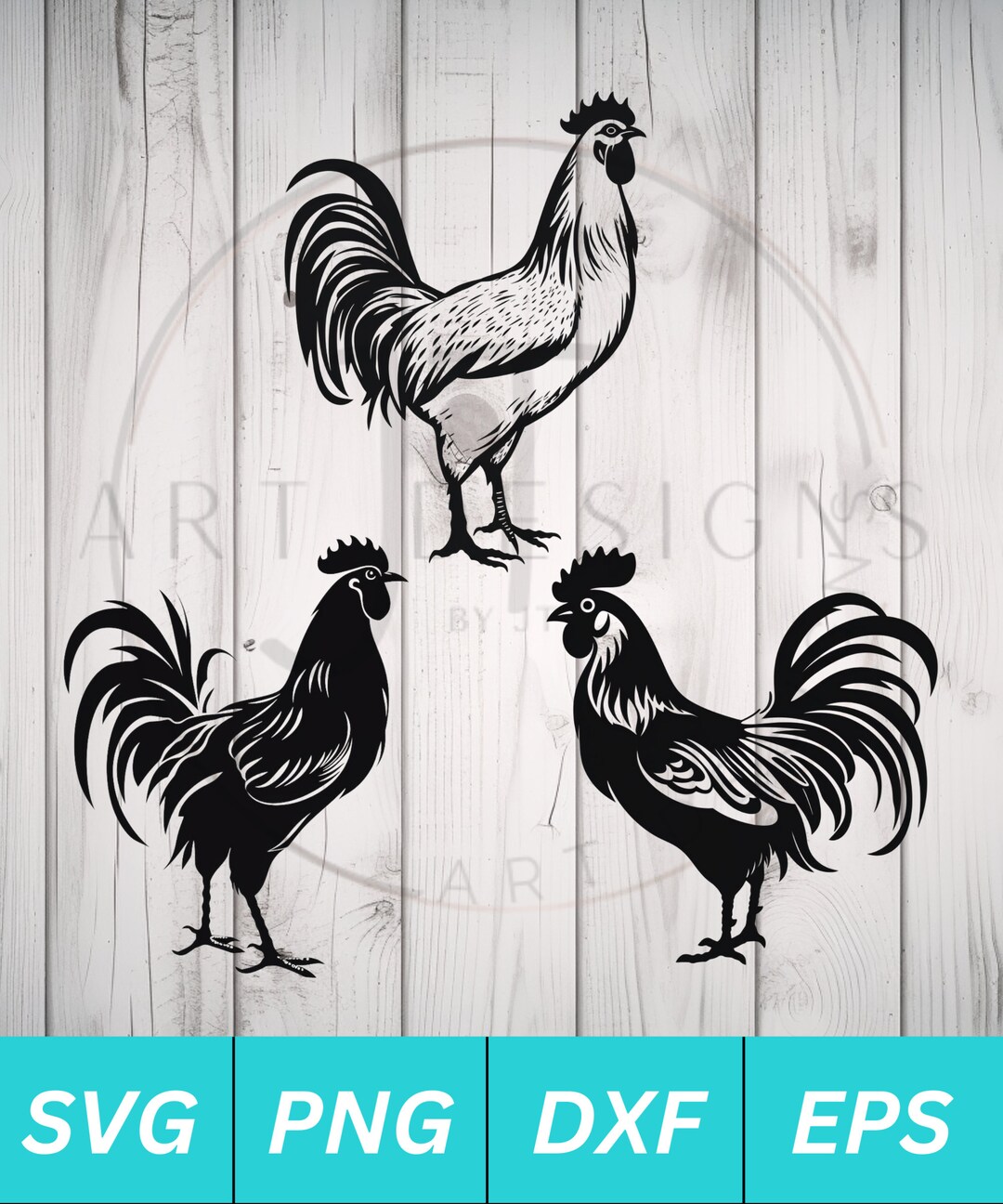 Rooster SVG for Cricut Silhouette Etc. SVG PNG Dxf Eps Files Included ...