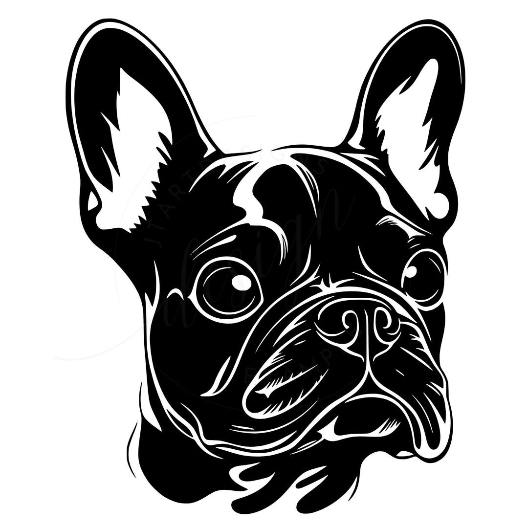French Bulldog Head SVG Dog Clipart SVG Files for Cricut - Etsy UK