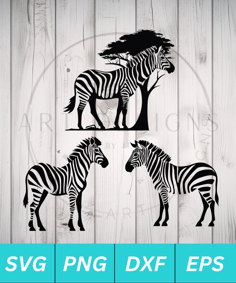 Zebra SVG for Cricut Silhouette Etc. SVG PNG Dxf Eps Files - Etsy