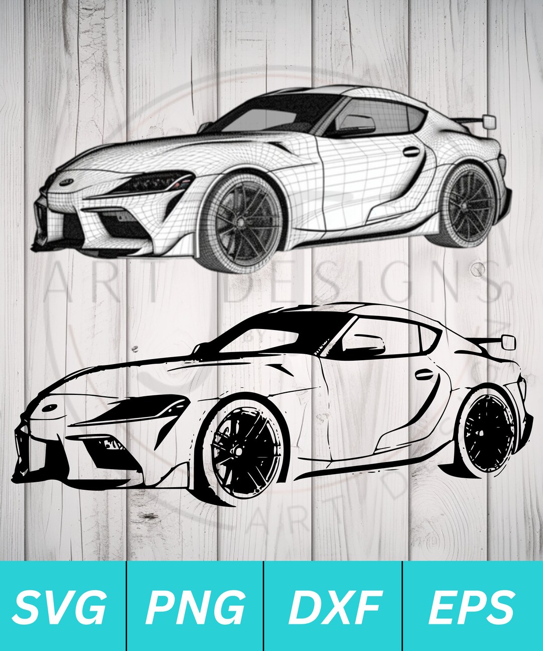 2023 GR Supra SVG for Cricut Silhouette Etc. SVG Png Dxf Eps Files ...