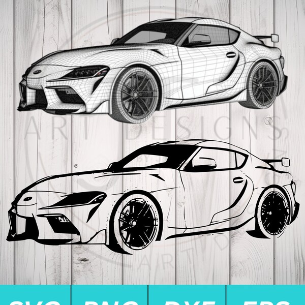 Toyota Supra Dxf - Etsy