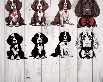 A Stencil-style Boykin Spaniel Svg Dxf and Png Files - Instant Digital ...