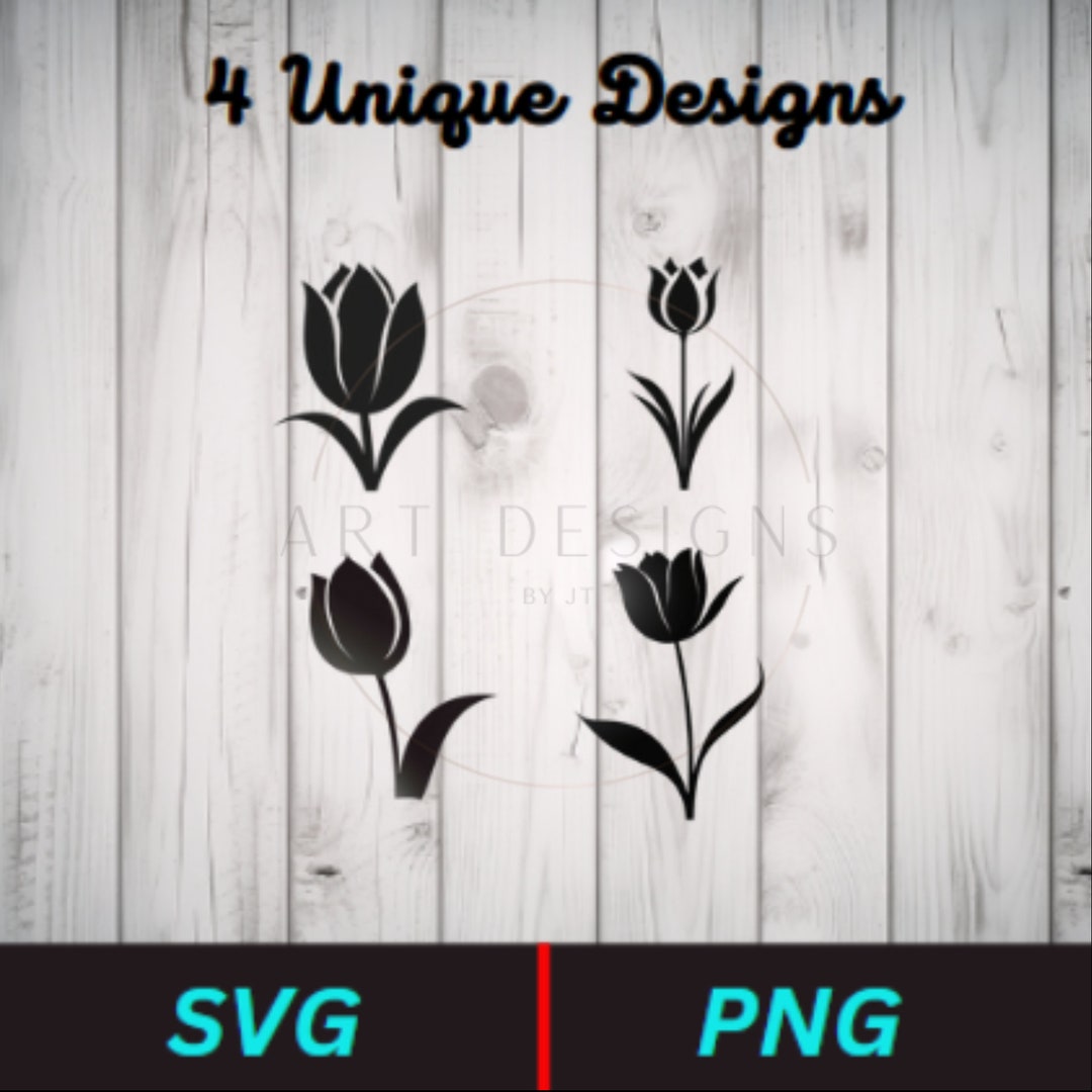 Tulip SVG PNG Bundle - Etsy