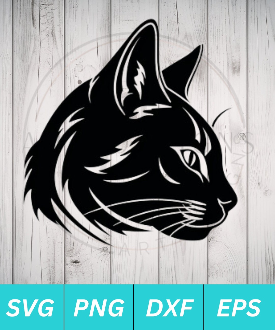 Cat Head SVG for Cricut Silhouette Etc. SVG PNG Dxf Eps Files Included ...