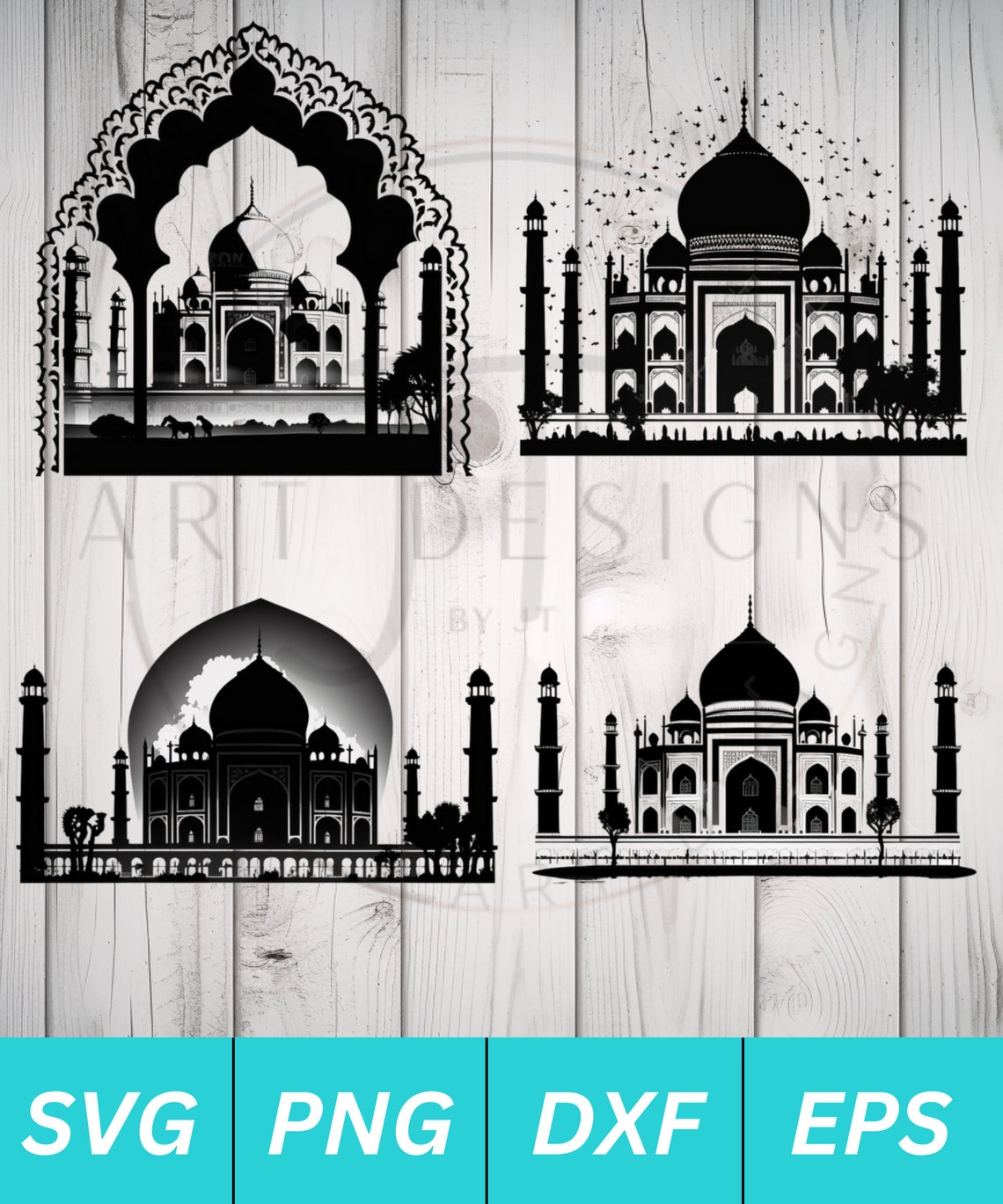 Taj Mahal SVG für Cricut Silhouette etc. SVG PNG Dxf Eps Dateien ...