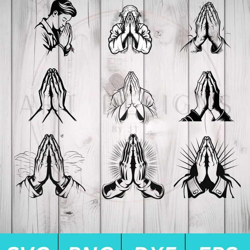 Praying Hands Svg - Etsy