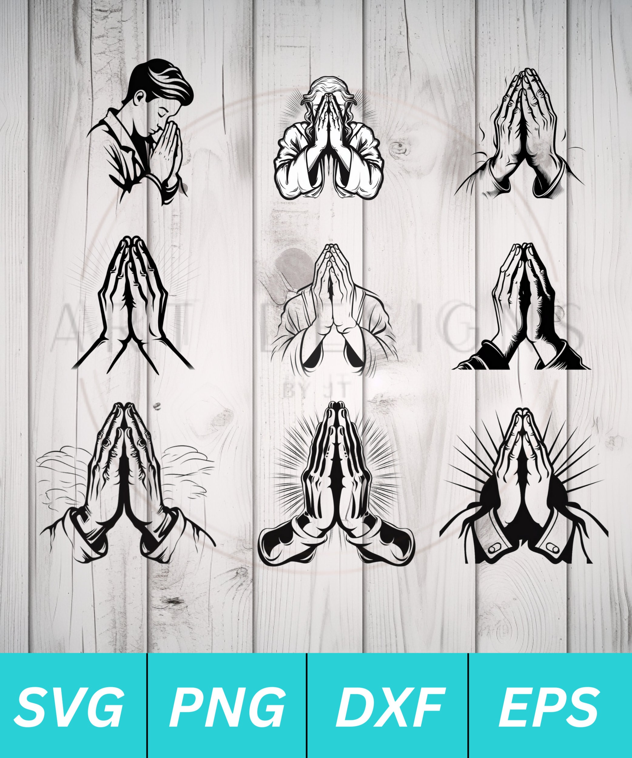 Praying Hands SVG PNG DXF Eps Bundle - Etsy